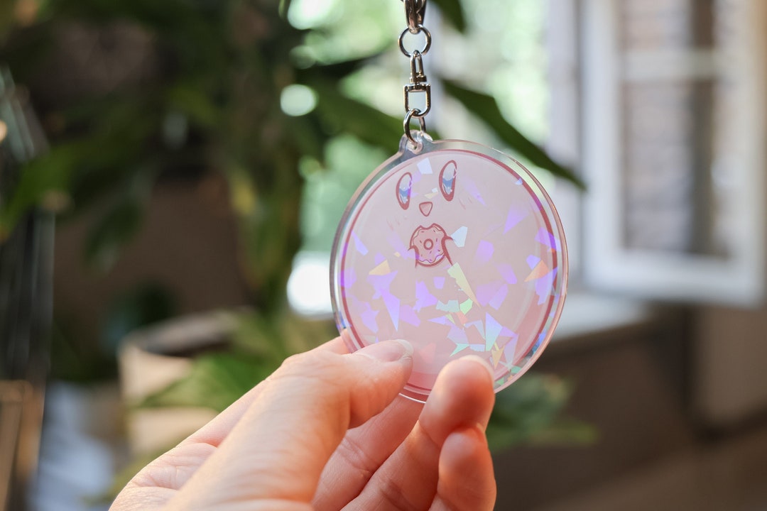 Kirby Inspired Keychain | Kirby Fan Art | Cute Acrylic Keychain With ...