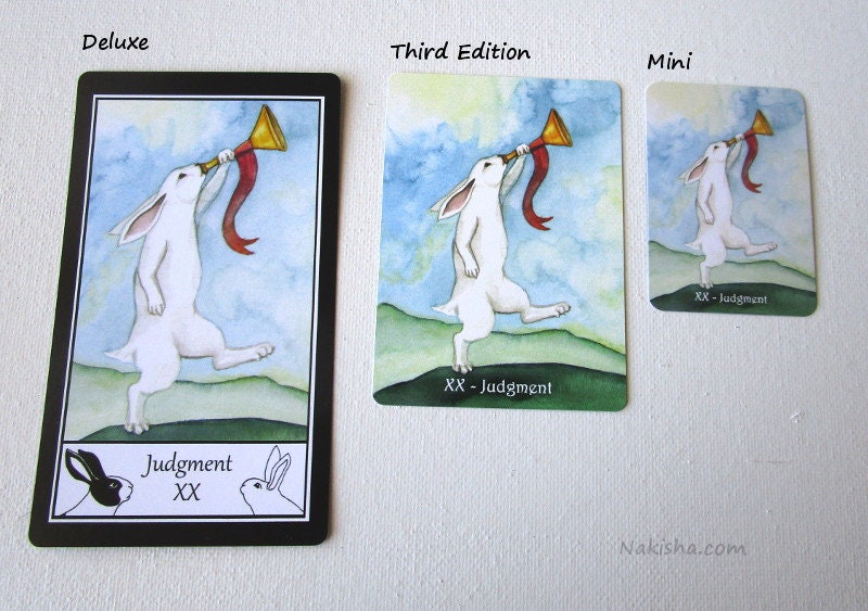 MINI Boxed Rabbit Tarot Deck Mini Animal Art Card Deck With - Etsy