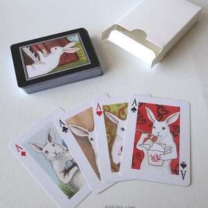 Adorable White Rabbits Poker Playing Cards Deck - Etsy