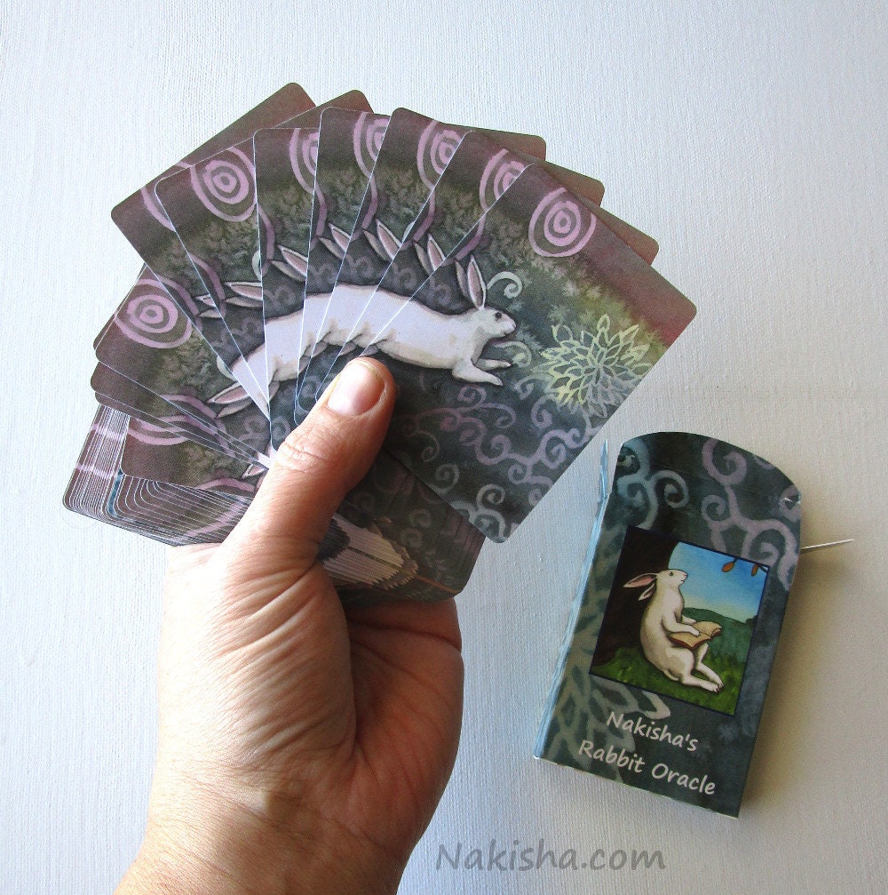 Nakisha's Rabbit Oracle Animal Art Card Deck Poker | Etsy