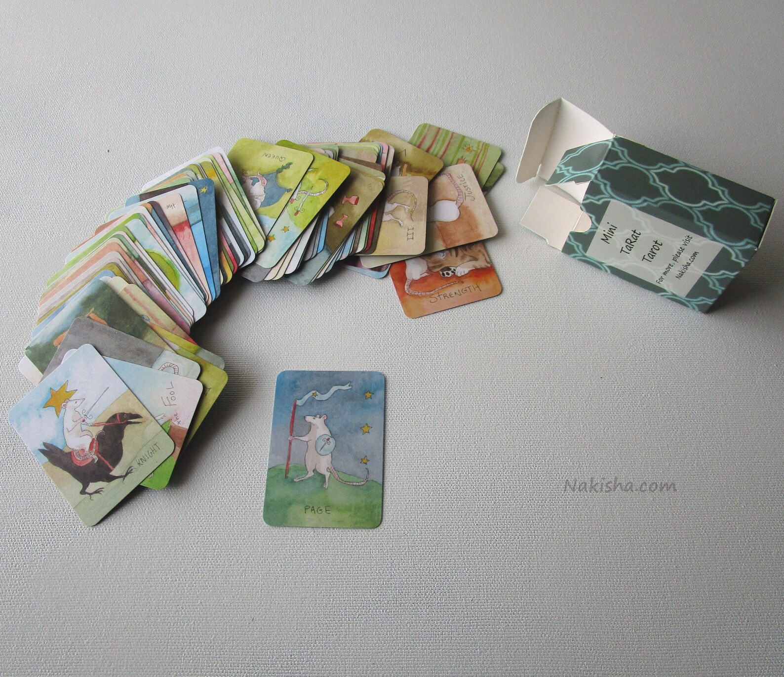 MINI Tarat Boxed Tarot Deck Mini Rat Art Card Deck With Tuck - Etsy