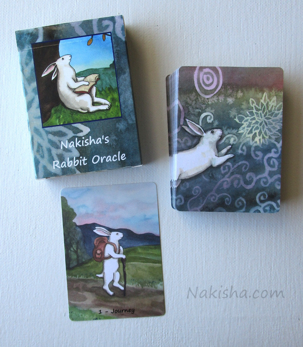 Nakisha's Rabbit Oracle Animal Art Card Deck Poker - Etsy UK