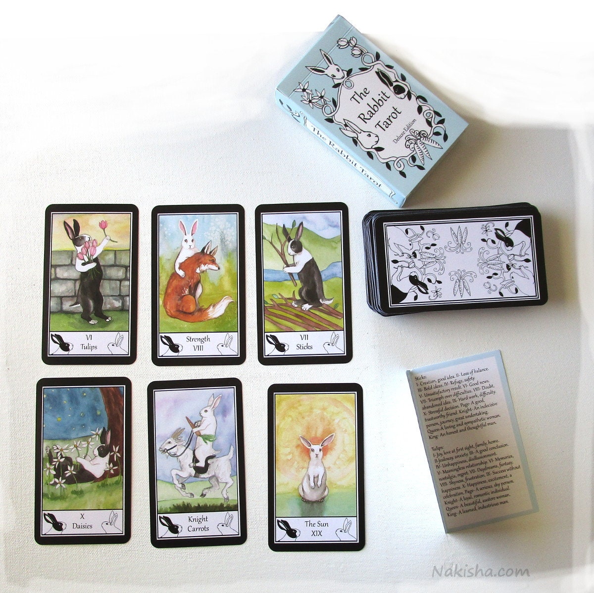 The Rabbit Tarot Deluxe Version Animal Art Card Deck - Etsy Canada