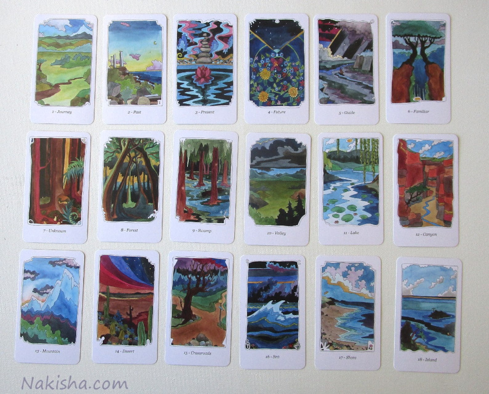 Nakisha's Oracle Landscape Art Card Deck Tarot Card - Etsy