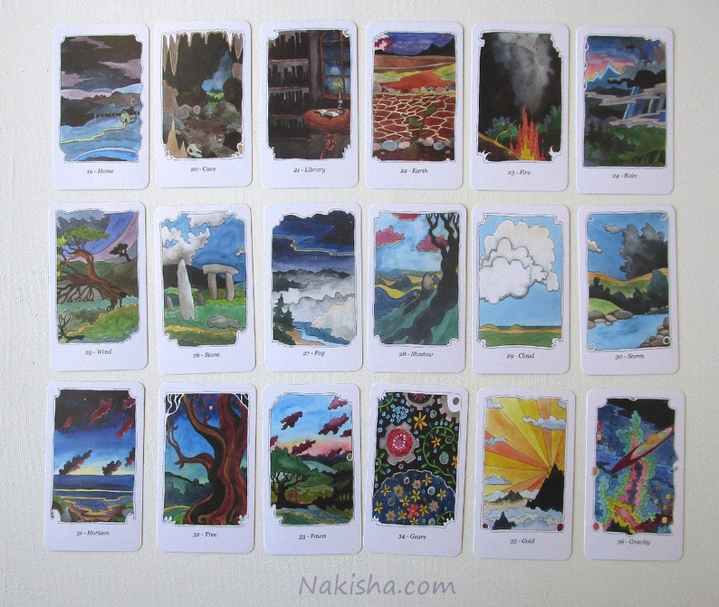Nakisha's Oracle - Landscape Art Card Deck - Tarot Card Size Deck ...