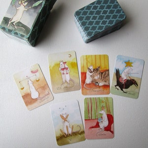 MINI Tarat Boxed Tarot Deck - Mini Rat Art Card Deck With Tuck Box ...