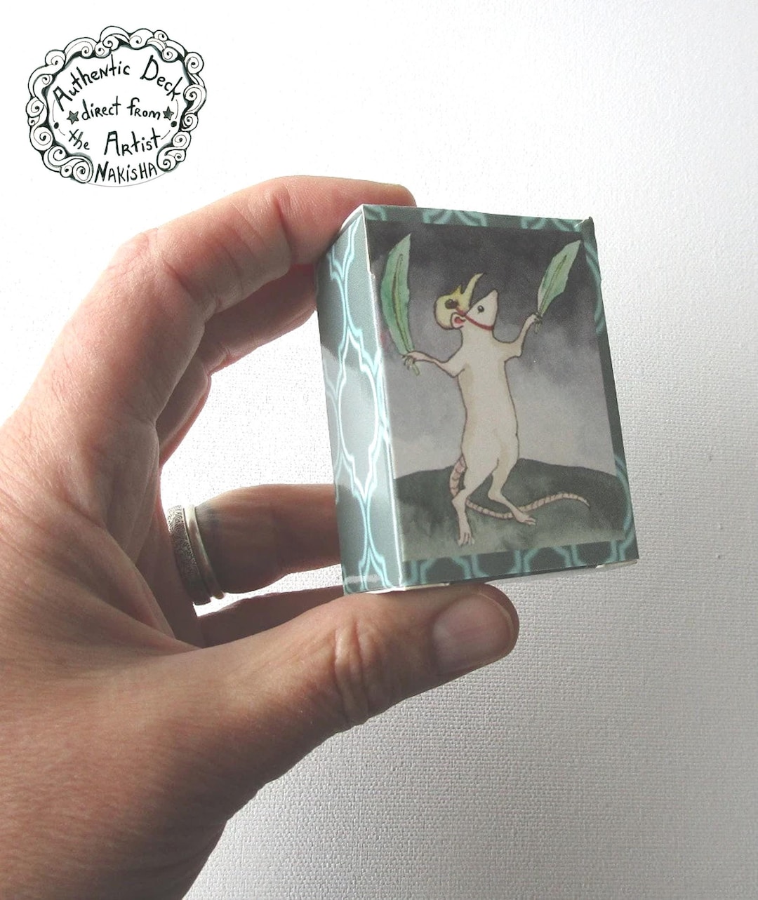 MINI Tarat Boxed Tarot Deck - Mini Rat Art Card Deck With Tuck Box ...