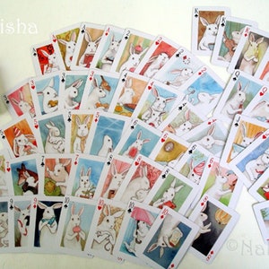 Adorable White Rabbits Poker Playing Cards Deck - Etsy