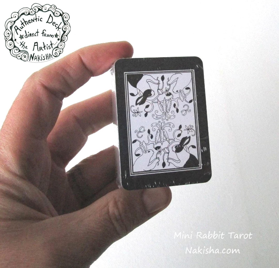 Discontinued - MINI Rabbit Tarot Deck - Mini Animal Art Card Deck - NO ...