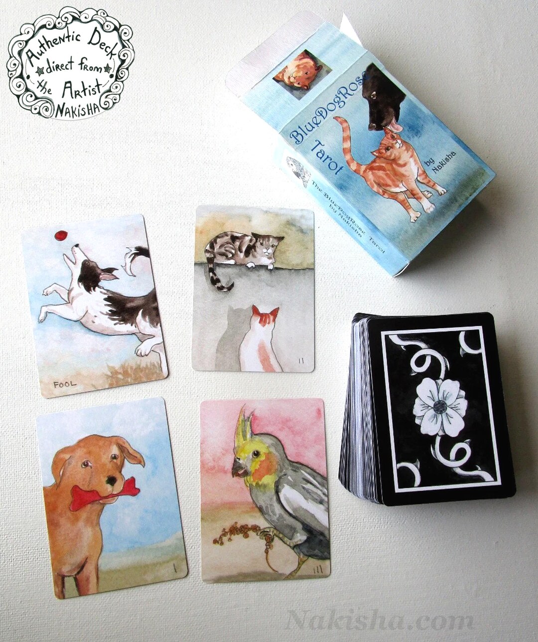 The Bluedogrose Tarot - Animal Art Card Deck - Dogs, Cats, Rodents ...