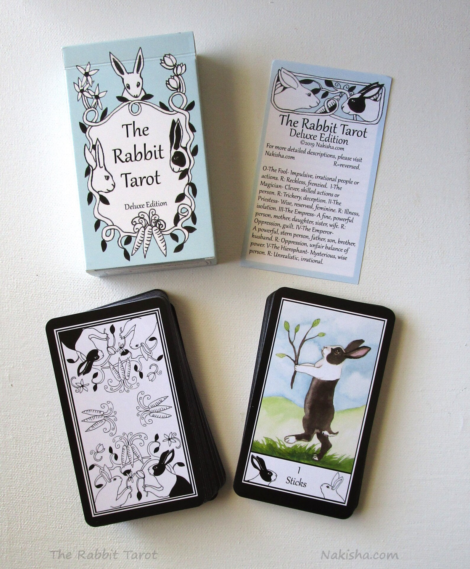 The Rabbit Tarot Deluxe Version Animal Art Card Deck | Etsy