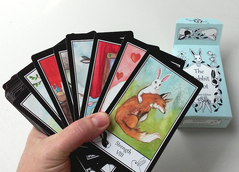The Rabbit Tarot Deluxe Version Animal Art Card deck - Etsy 日本