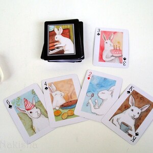 Adorable White Rabbits Poker Playing Cards Deck - Etsy