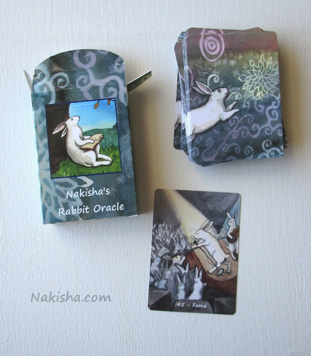 Nakisha's Rabbit Oracle Animal Art Card Deck Poker | Etsy