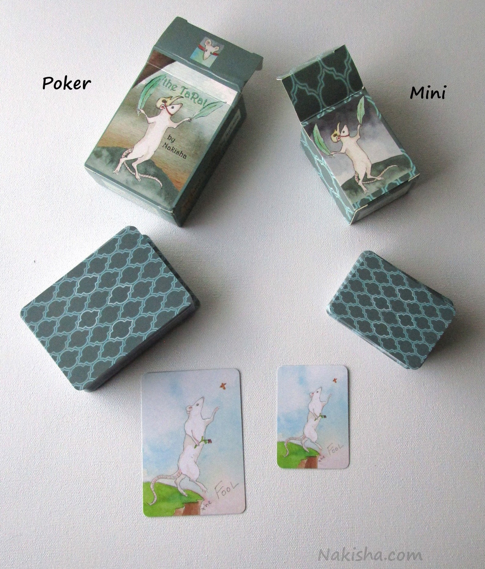 MINI Tarat Boxed Tarot Deck Mini Rat Art Card Deck With Tuck - Etsy