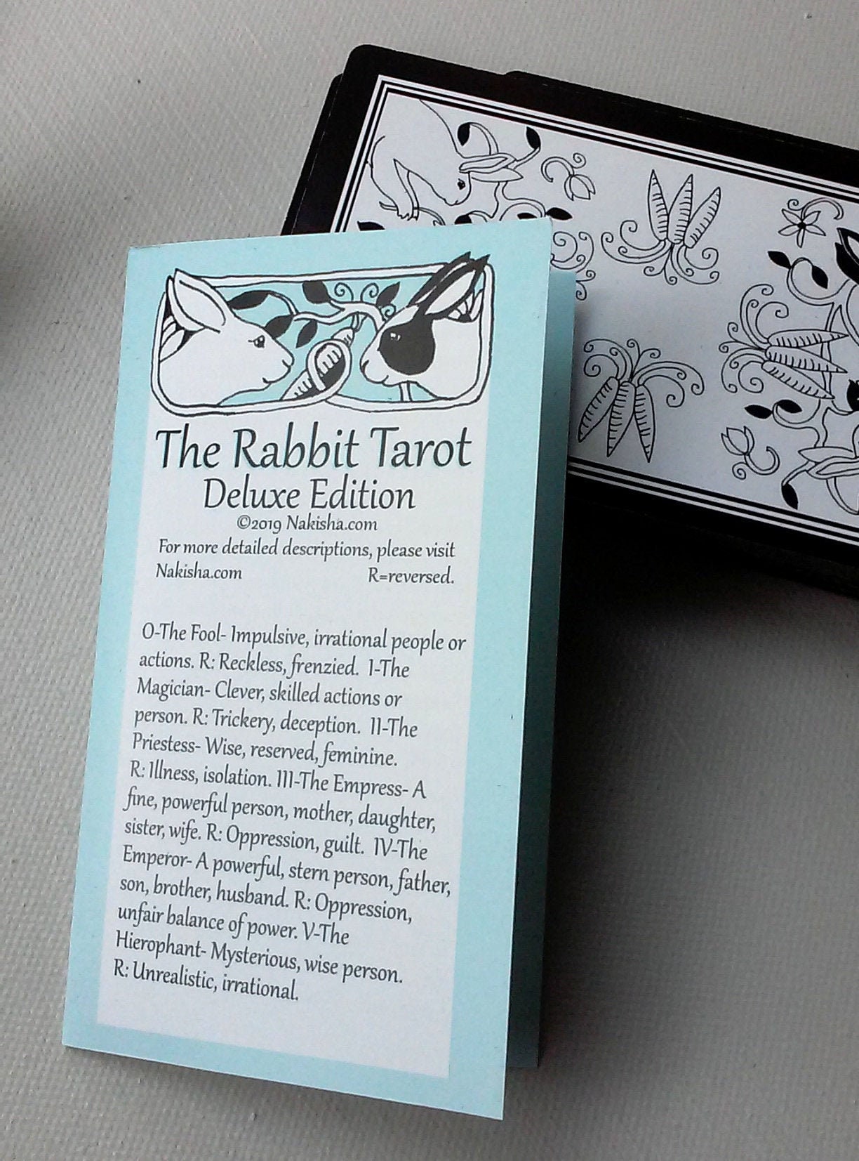 The Rabbit Tarot Deluxe Version Animal Art Card deck - Etsy