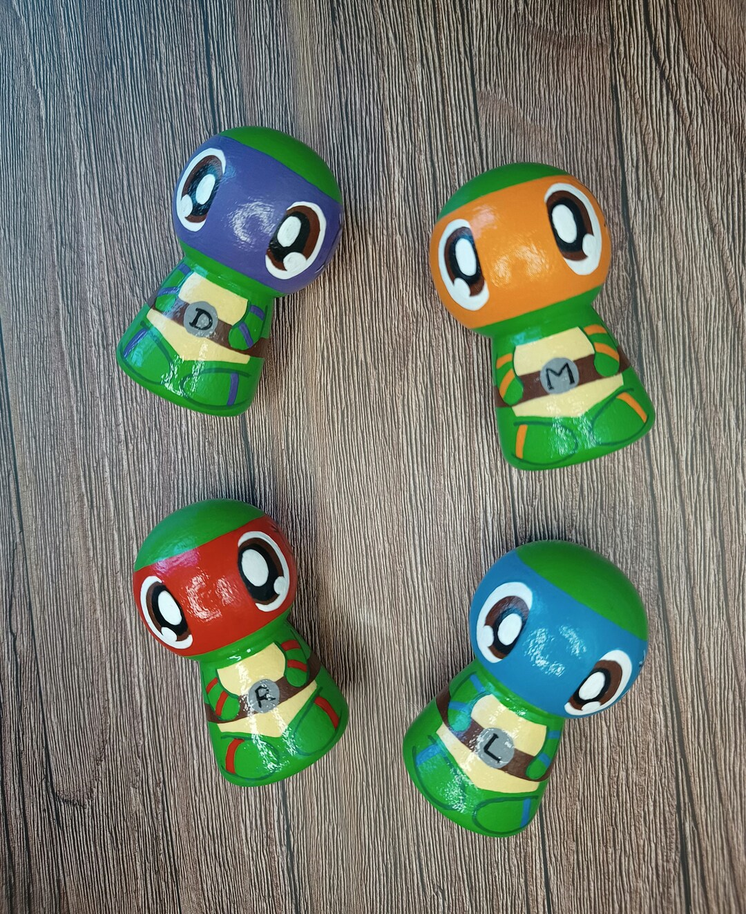 Teenage Mutant Ninja Turtle Peg Dolls - Etsy
