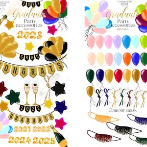 Graduation Bundle Clipart, DIY Portrait, Graduating Girls and Boys ...
