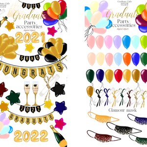 Graduation Bundle Clipart DIY Portrait Graduating Girls and | Etsy Canada