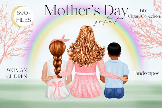 Mother's Day Clipart DIY Portrait Mother Sublimation - Etsy