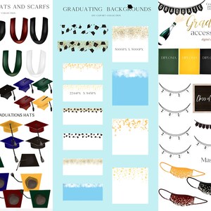 Graduation Bundle Clipart, DIY Portrait, Graduating Girls and Boys ...