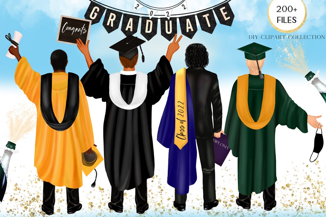 Graduation Clipart, Students Graduation, DIY Portrait, Graduations Hat ...