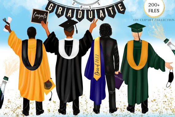 Graduation Clipart Students Graduation DIY Portrait - Etsy