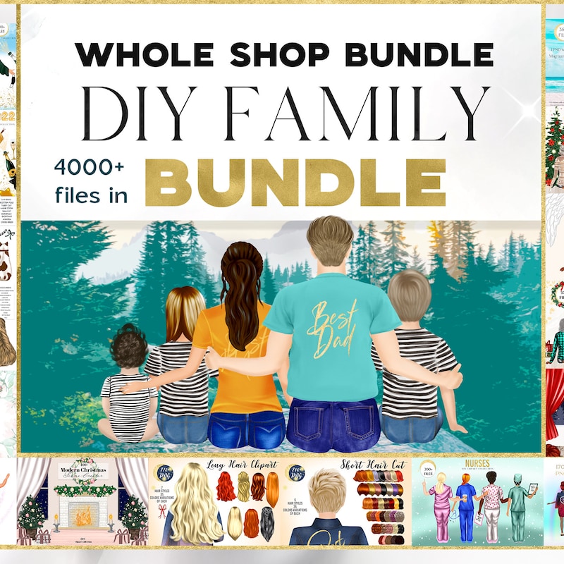 Family Clipart Bundle - Etsy