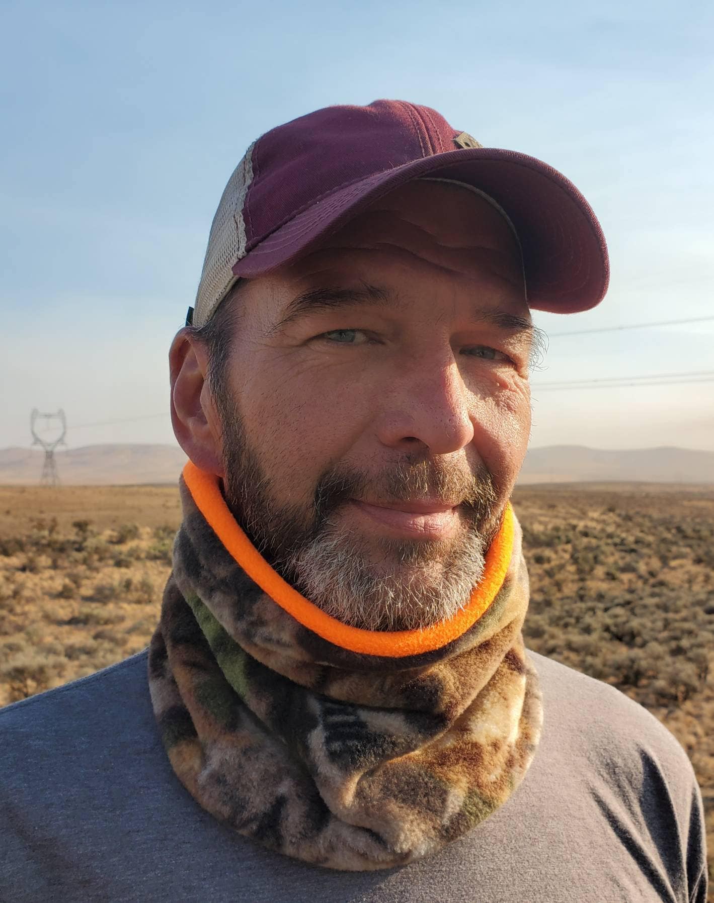 Camo Fleece Neck Gaiter, Reversible Camo and Hunter's Orange Neck ...