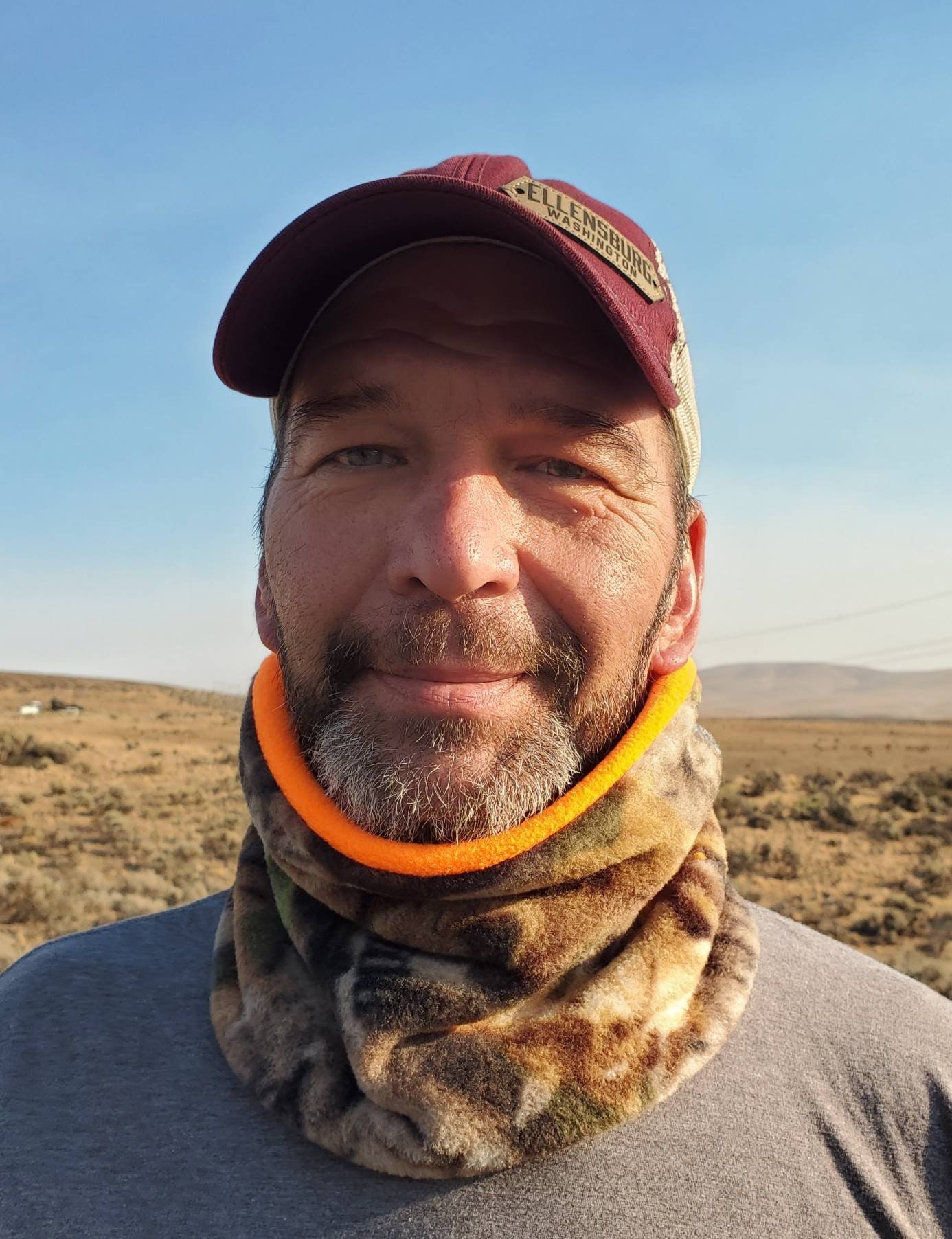 Camo Fleece Neck Gaiter, Reversible Camo and Hunter's Orange Neck ...