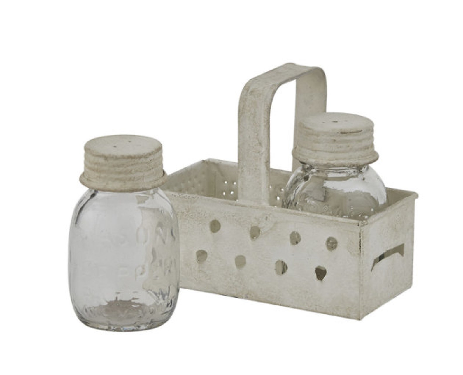 Grater Caddy With Mason Jar Salt Pepper Set Kitchen Décor - Etsy