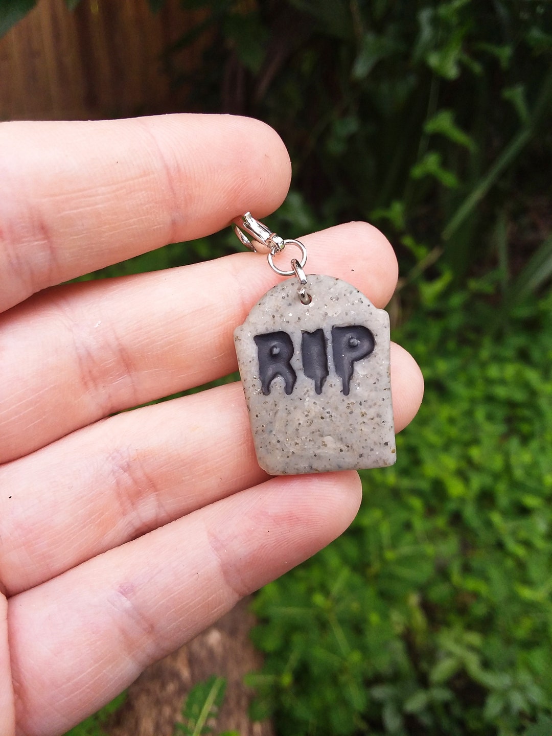Rest in Peace Tombstone Charm - Etsy