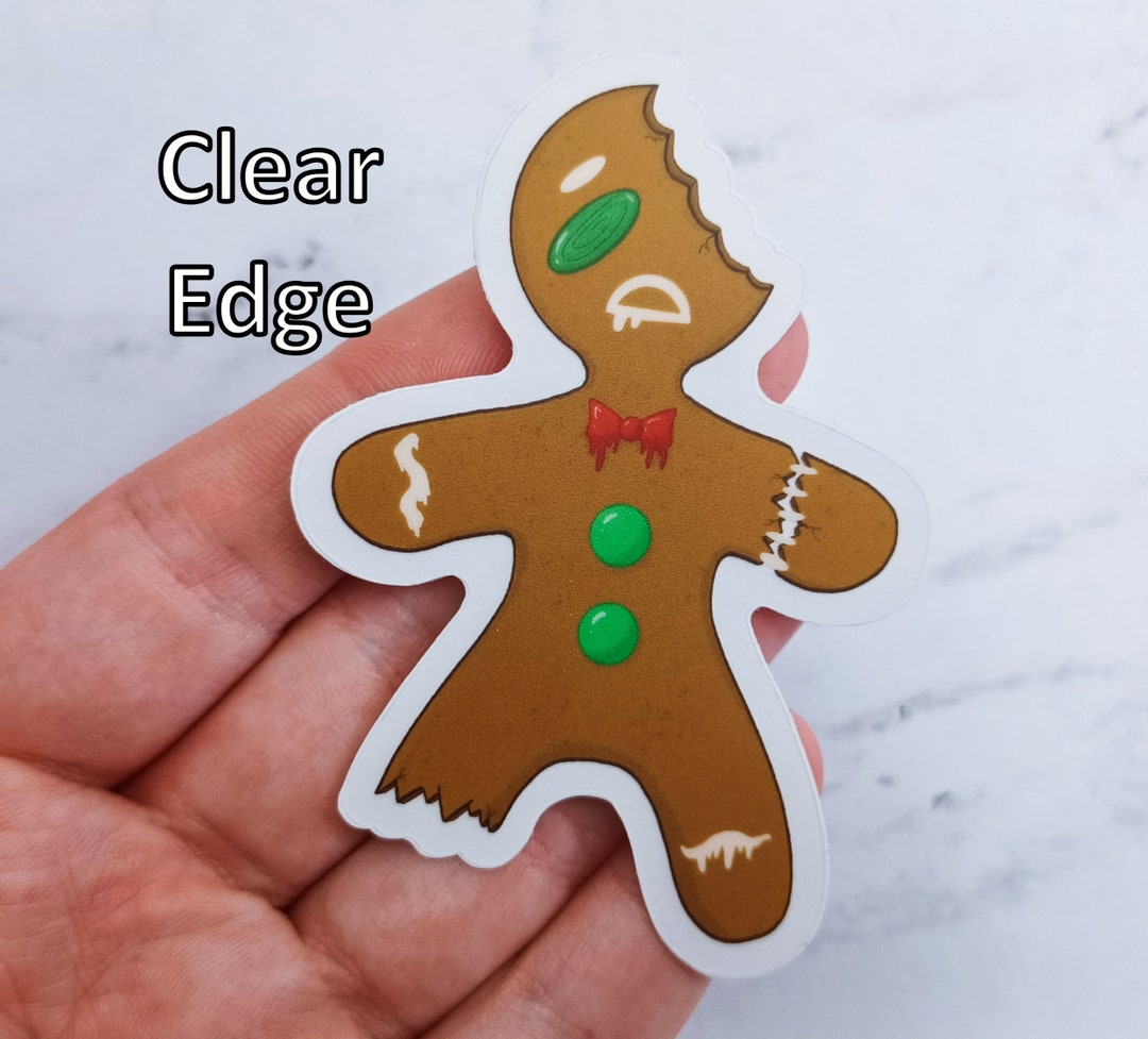Zombie Gingerbread Man Sticker Waterproof Vinyl - Etsy