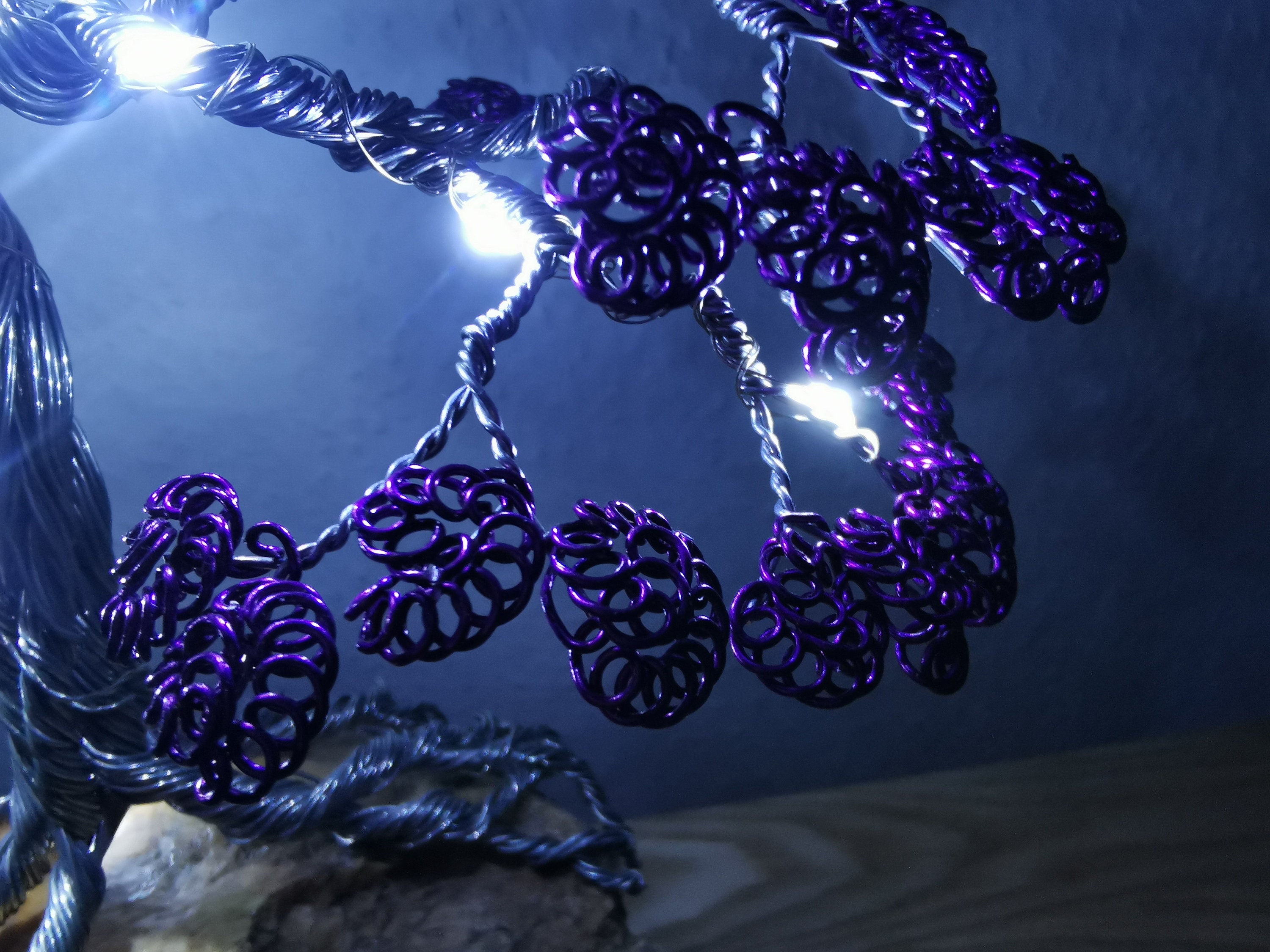 Violet Lit Lucky Tree * Lit Wire Tree of Life * Great Decoration ...