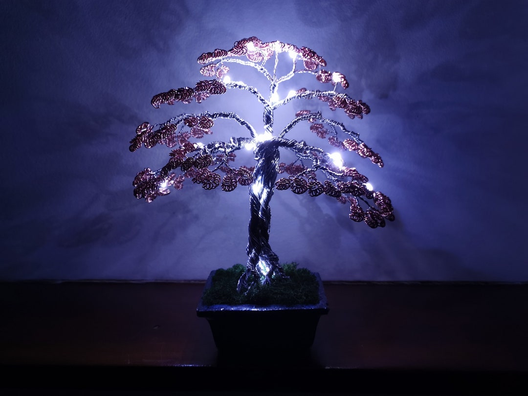 Illuminated Wire Tree With Midrange Leaves, a Perfect Gift and ...