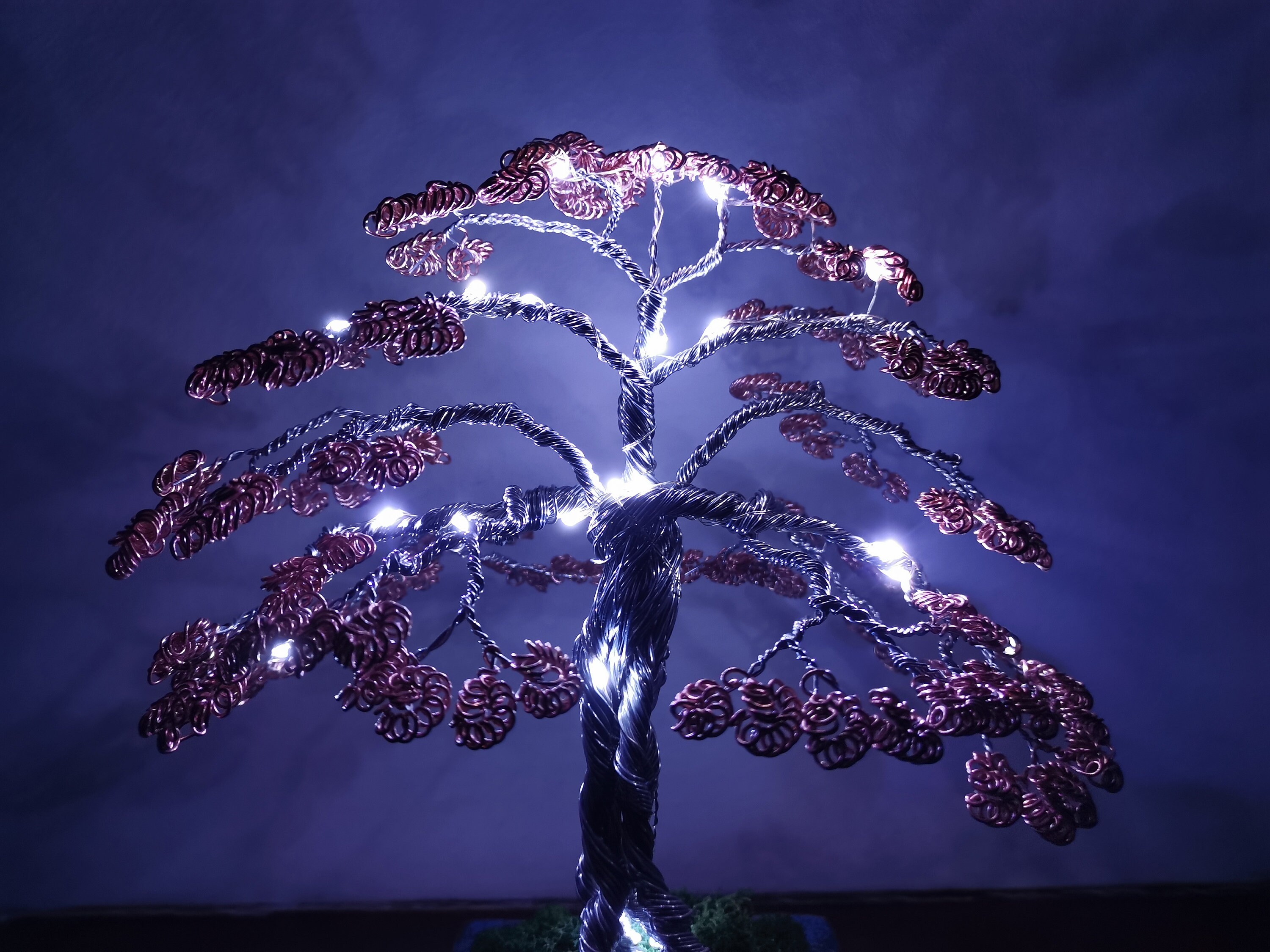 Illuminated Wire Tree With Midrange Leaves, a Perfect Gift and ...