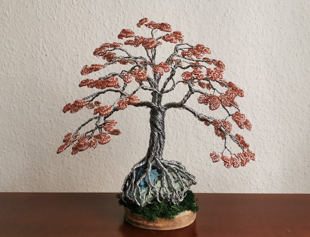 Lit Tree of Life With Copper Leafs, the Perfect Decoration for Any ...