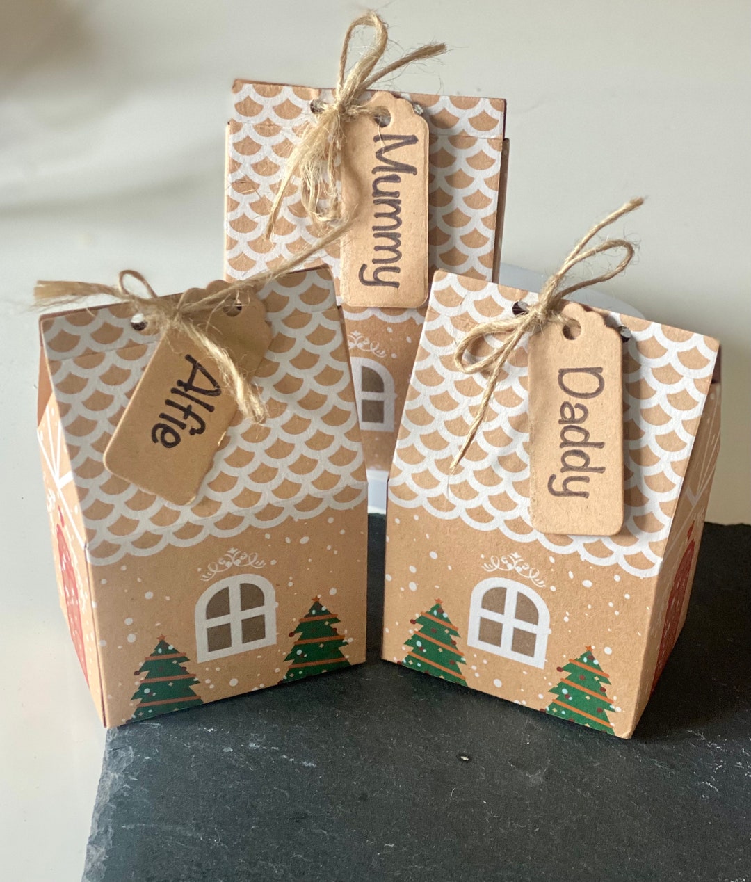 Personalised Fillable Christmas Table Decorations, Christmas Favours ...