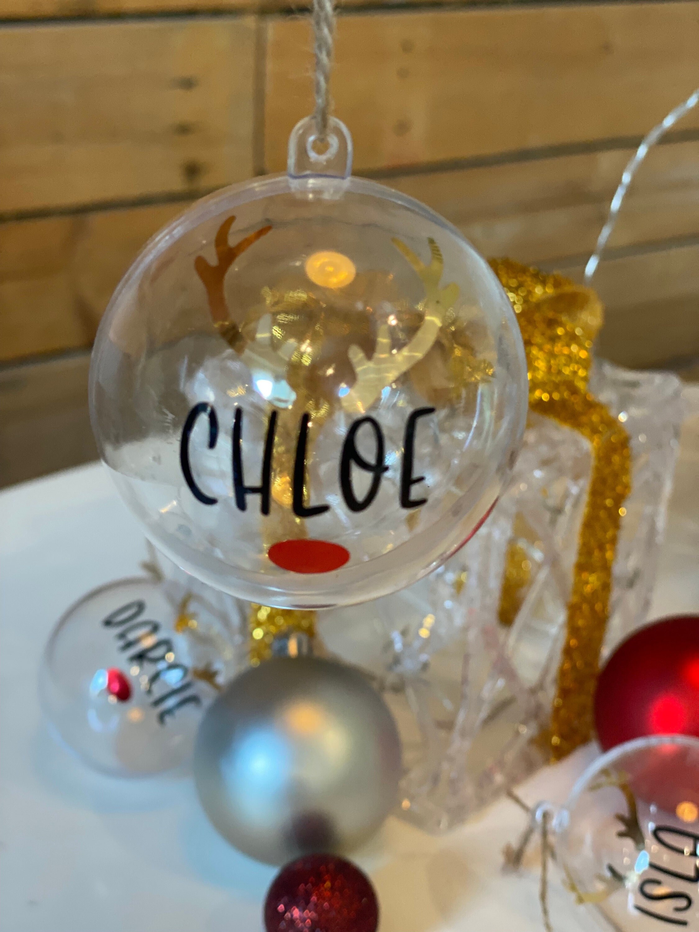 Personalised Fillable Christmas Bauble Hanging Christmas Tree - Etsy