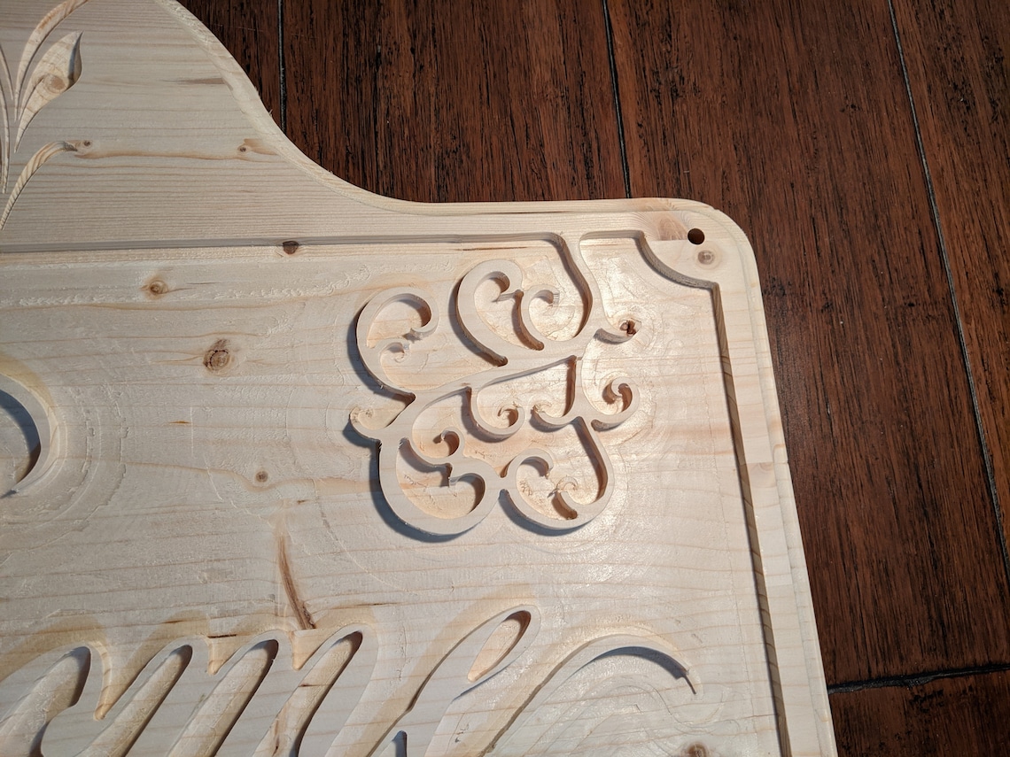 Beautiful Welcome Plaque for Home DXF SVG File for CNC Router Welcome ...