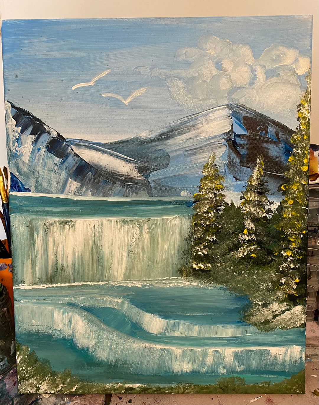 Original Waterfalls in Summer - Etsy