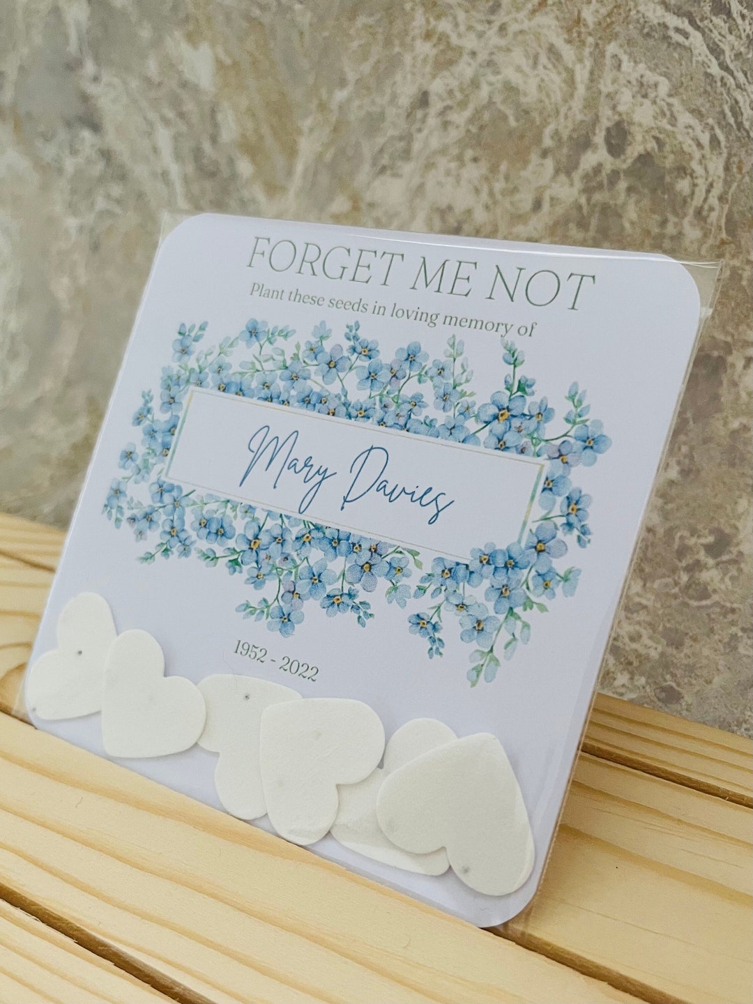 Memorial Favours ‘forget Me Not’. Funeral Favours. Remember Me. in ...