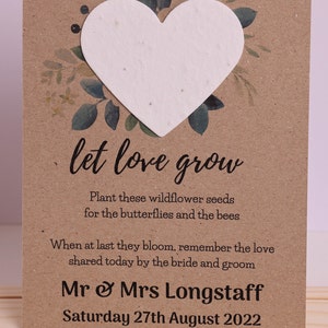 Wedding Favours - Plantable Wedding Favours - Seed Wedding Favours ...
