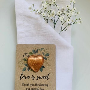 Chocolate Heart Wedding Favours Favours Love is Sweet - Etsy