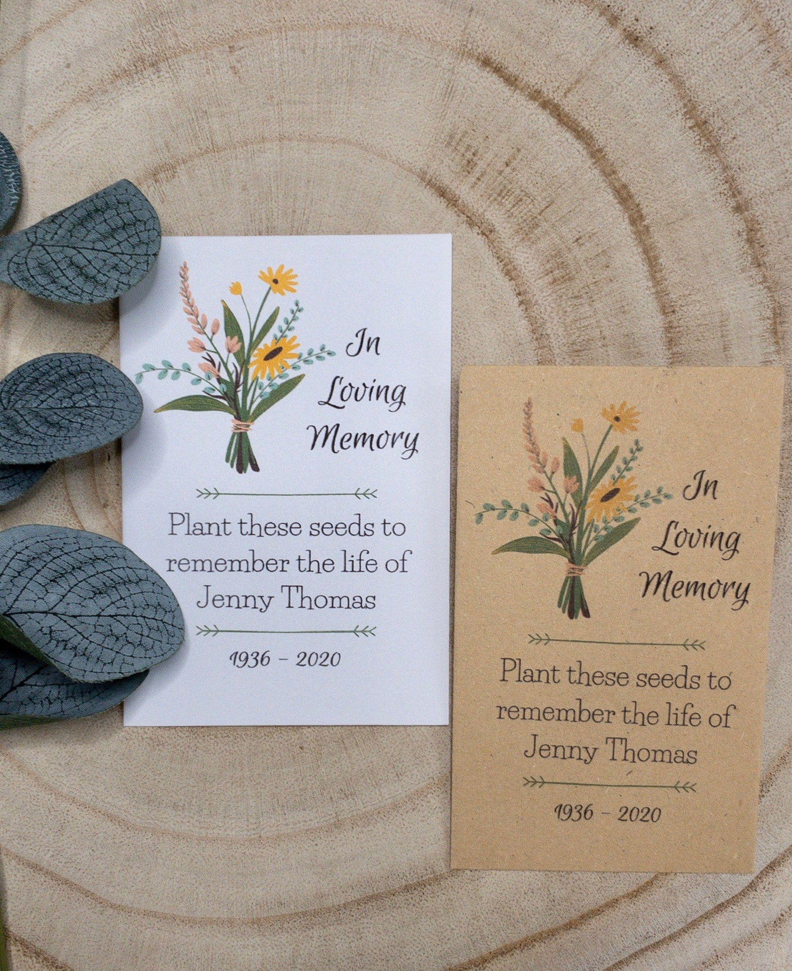 In Loving Memory seed Packets. Memorial Favours. Funeral | Etsy