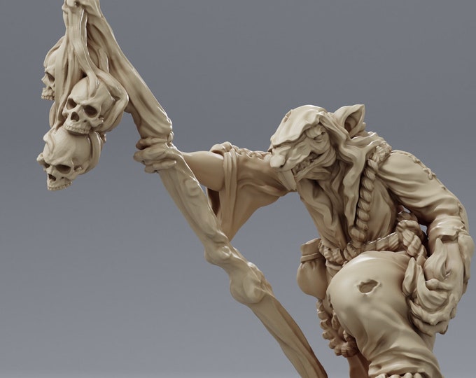 Wererat Mage 3D Printed Miniature Model for Dnd and Roleplaying Games ...
