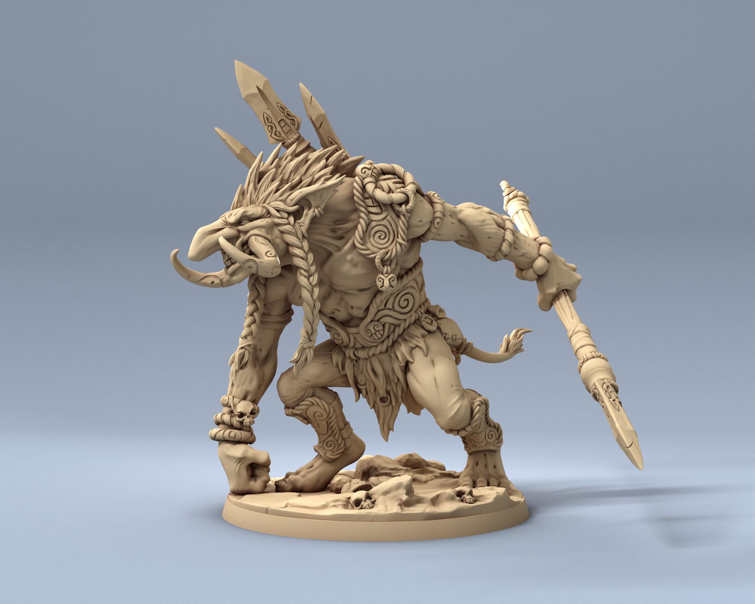 Troll Warrior 28mm 32mm Resin Miniature Dnd Dungeons & Dragons ...