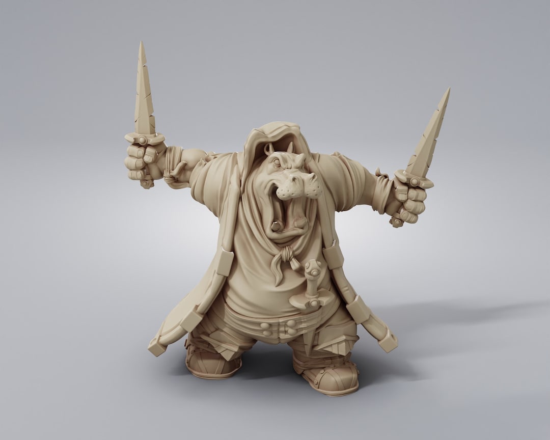 Giff Rogue Assassin Thief 3D Printed Miniature Model D&D - Etsy
