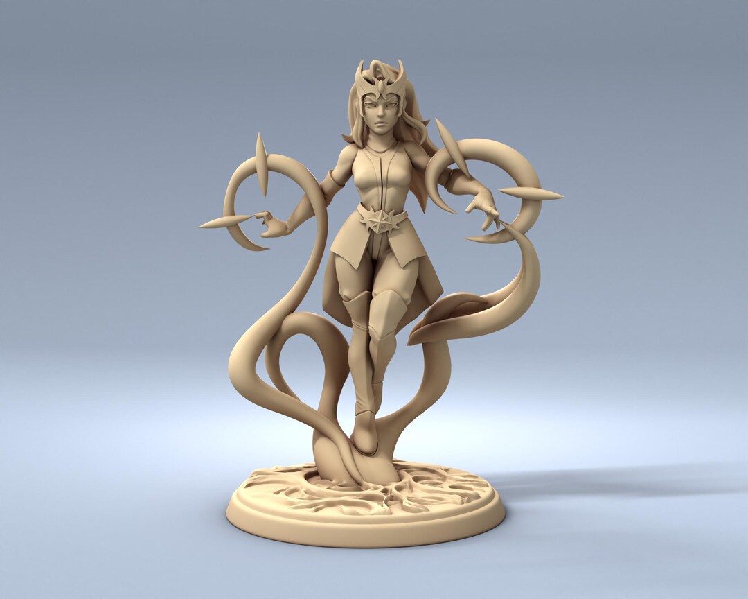 Human Witch Water Bender- 28mm 32mm Resin Miniature - Dnd - Dungeons & Dragons Miniatures ...
