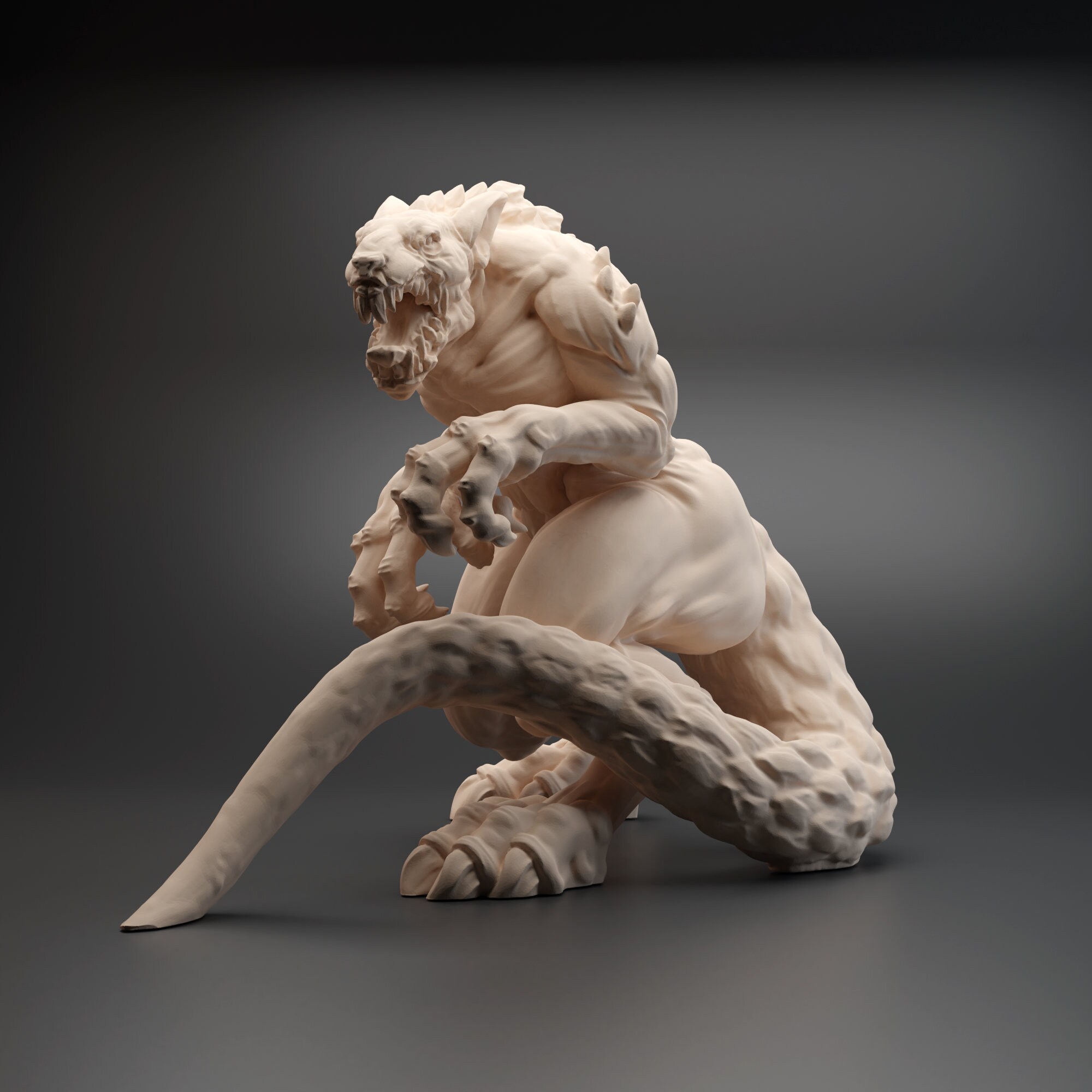 Wererat Monster 3D Printed Miniature Model for Dnd and | Etsy